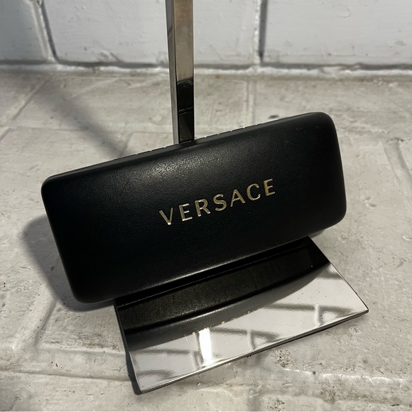 Versace | Accessories | Versace Eyeglasses Hard Case Black With Gold ...